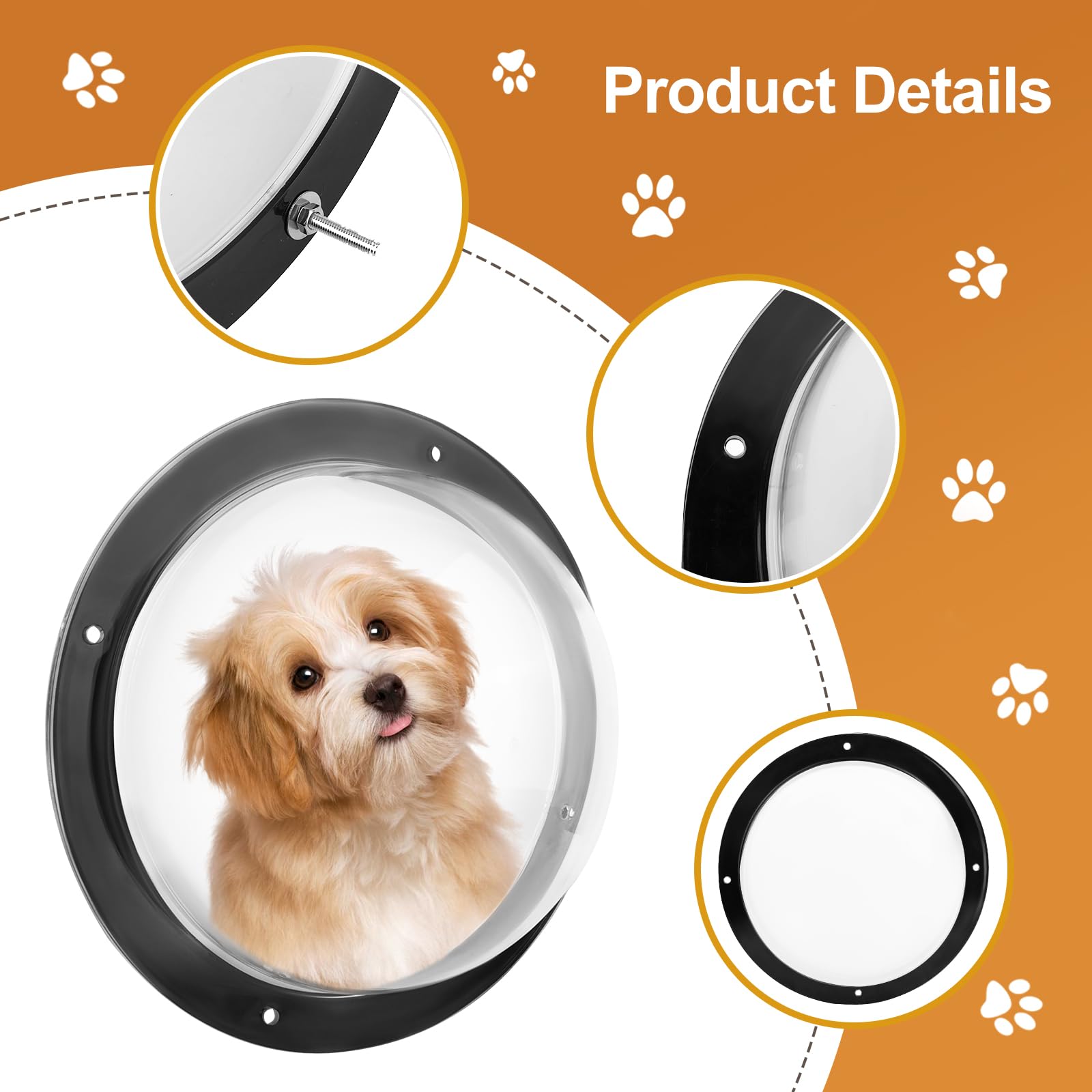 Snapklik.com : 2 Pack Dog Fence 12.2inch Clear View Dome Pet Peek ...