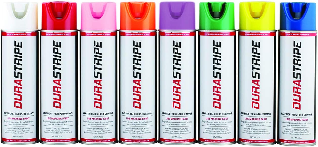 DuraStripe Inverted Utility Marking Spray Paint 18oz (White) - - Amazon.com