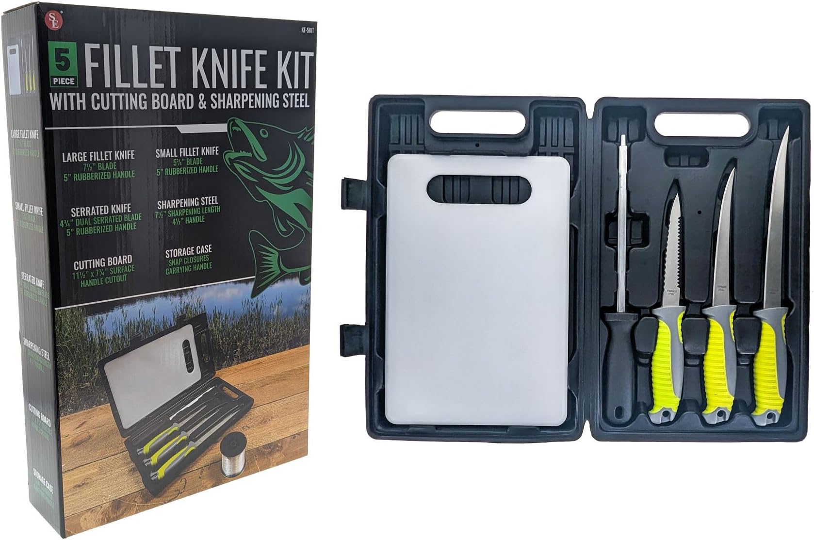 Amazon.com: SE 5-Piece Fish Fillet Set, Multipurpose Set Ideal for ...