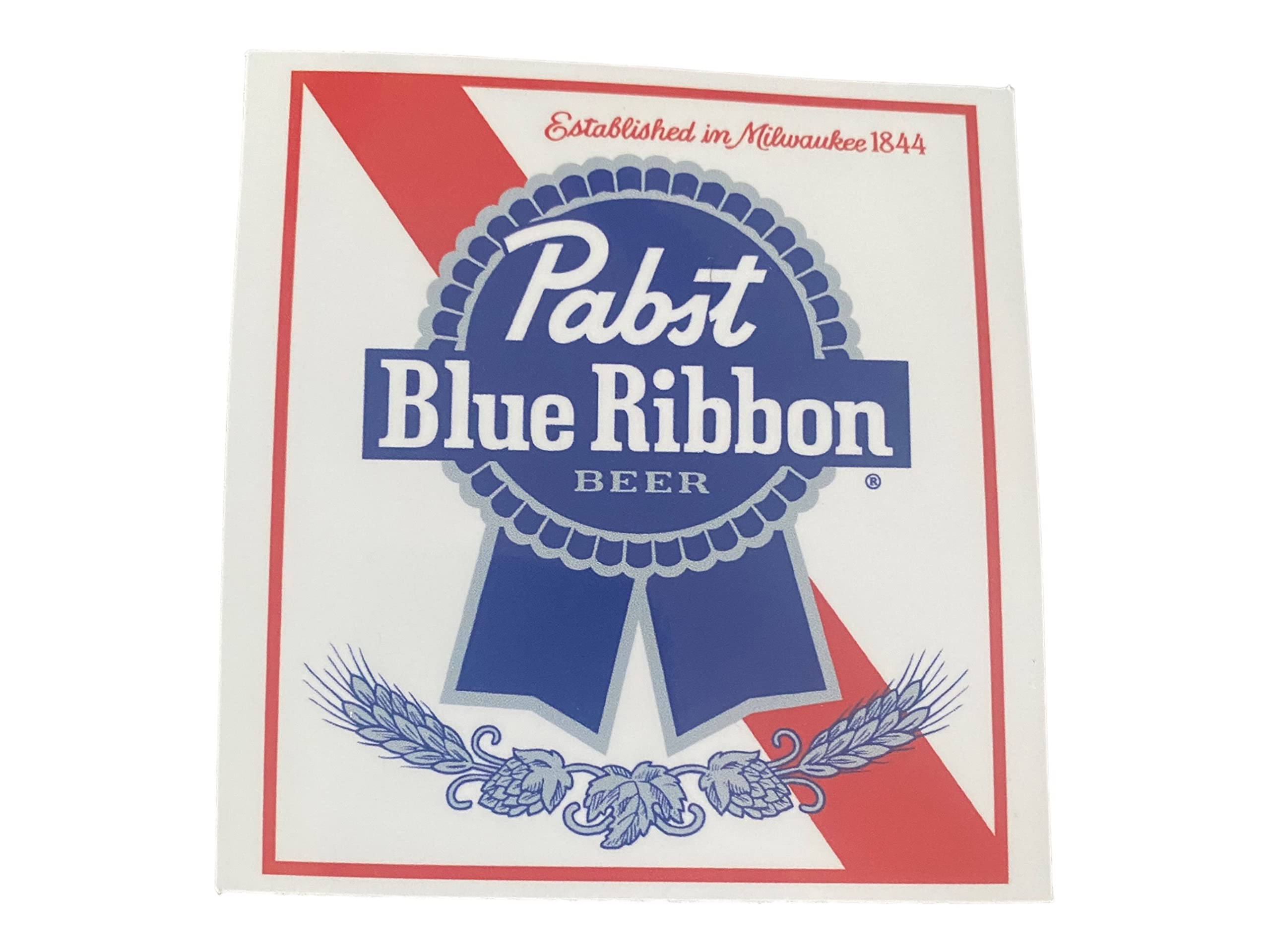 Amazon.com - Pabst Blue Ribbon Beer Sticker Decal 4x3.5