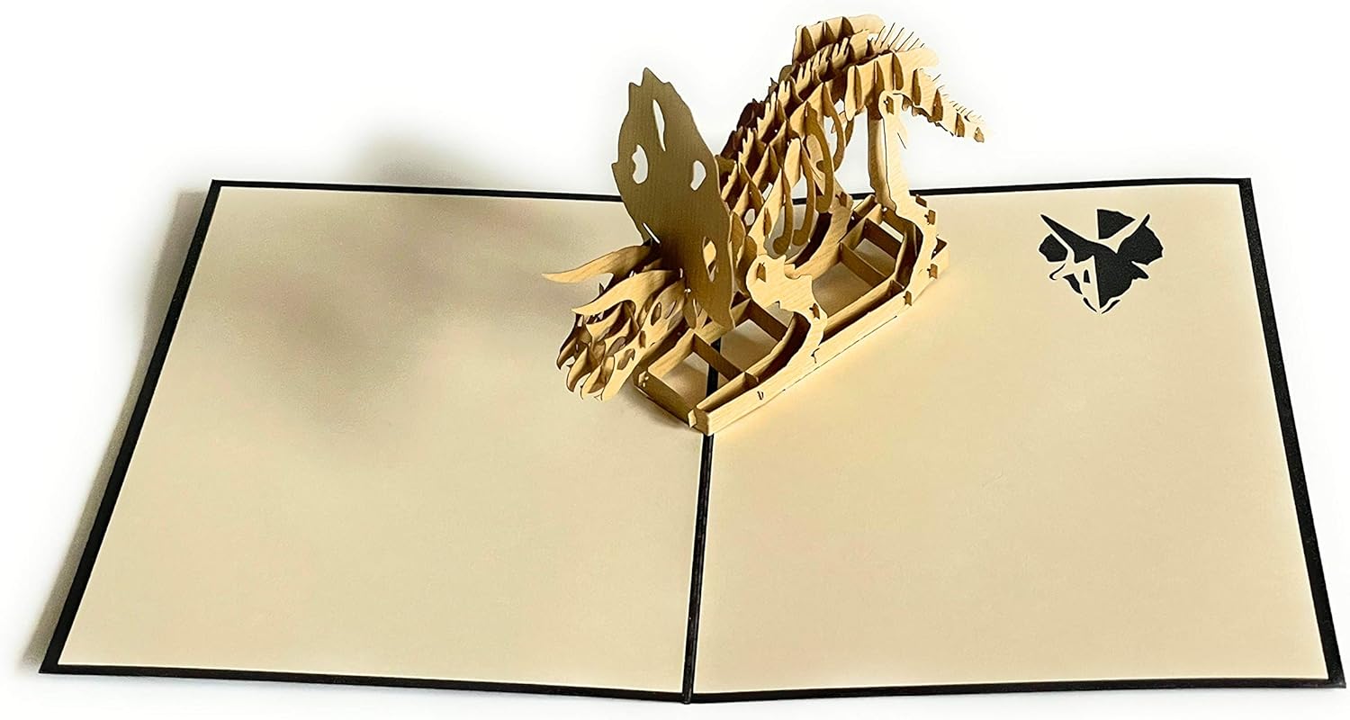 EnclosedwithLove T-Rex 3D Pop Up Greeting Card for Birthday ...