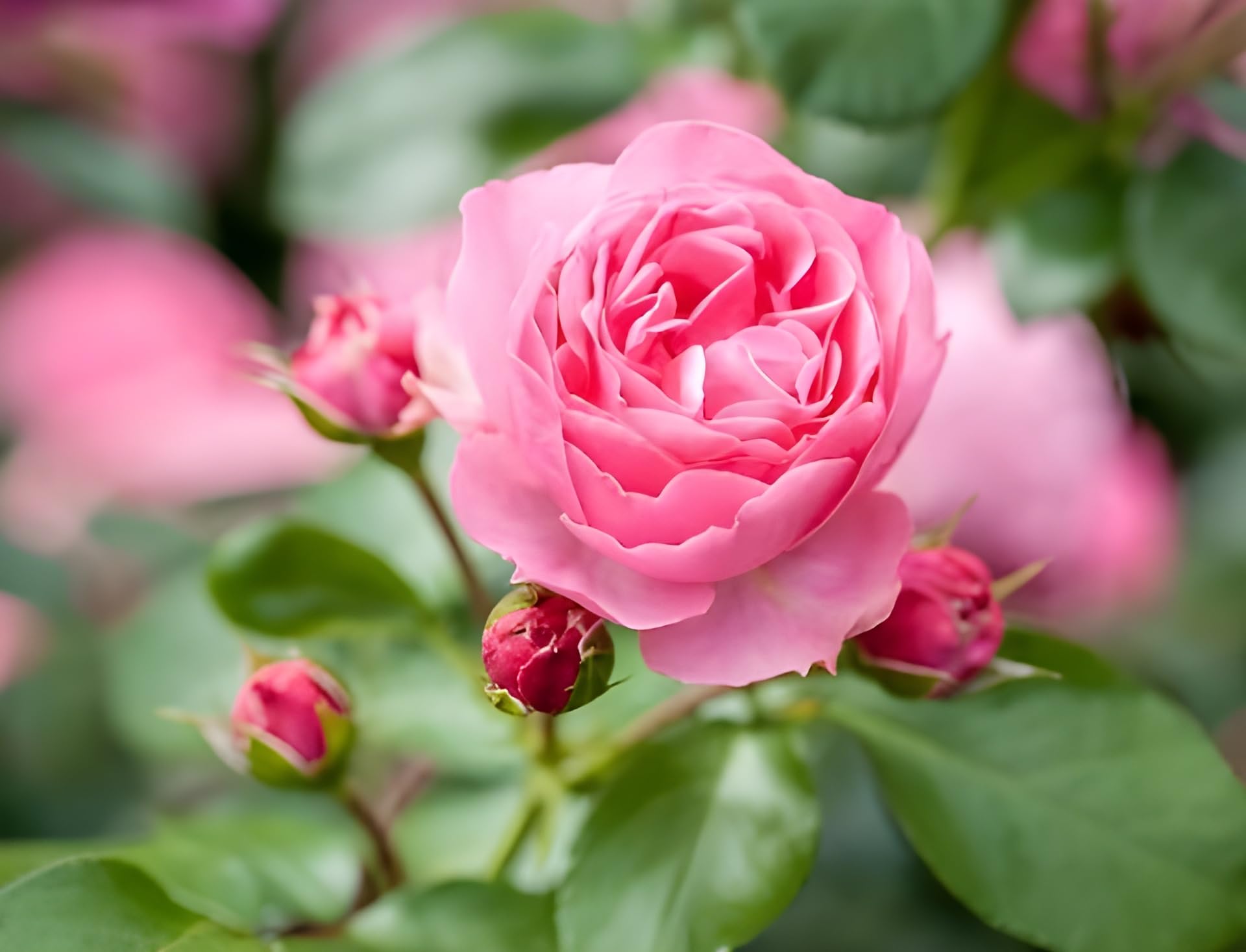 Green view Medium Pink| desi Gulab podha| gopal plant Grafted hybrid ...