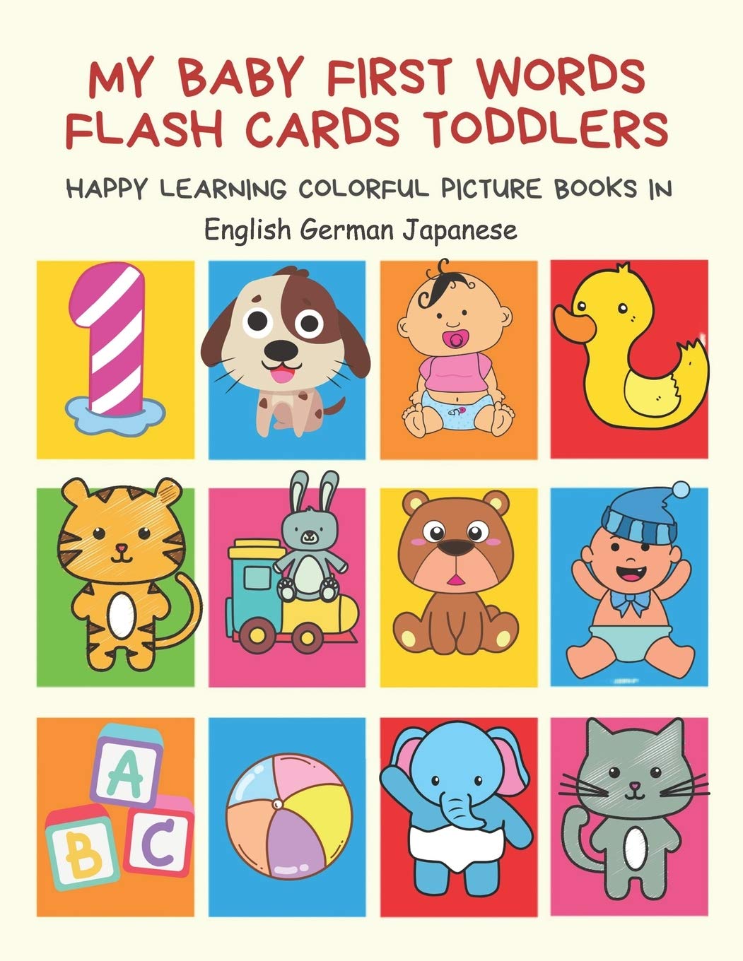 Buy My Baby First Words Flash Cards Toddlers Happy Learning Colorful ...