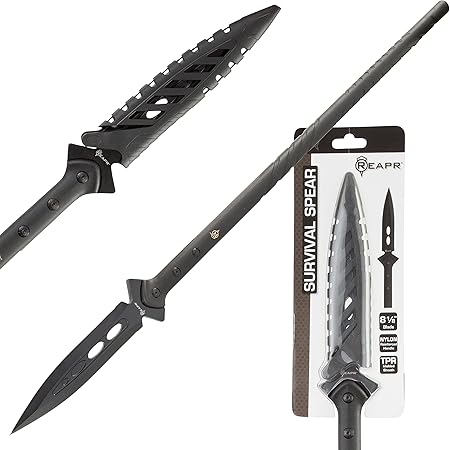 Reapr 11003 Survival Spear, Stainless Steel Hunting Spear, Tactical ...