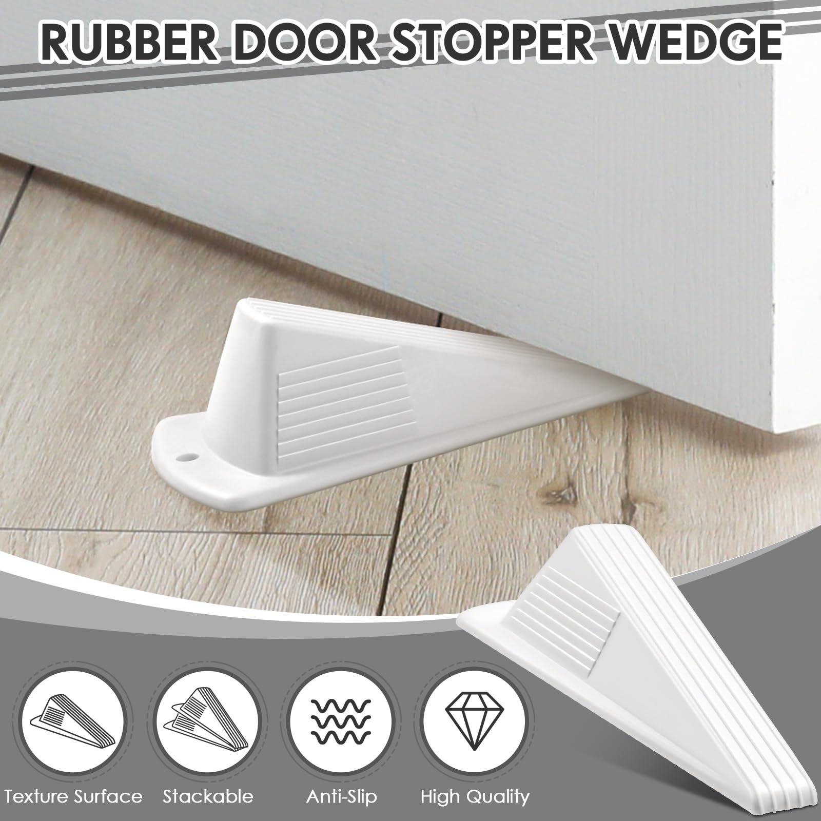 Snapklik.com : Frienda 4 Pcs Jumbo Door Stoppers Heavy Duty Door ...