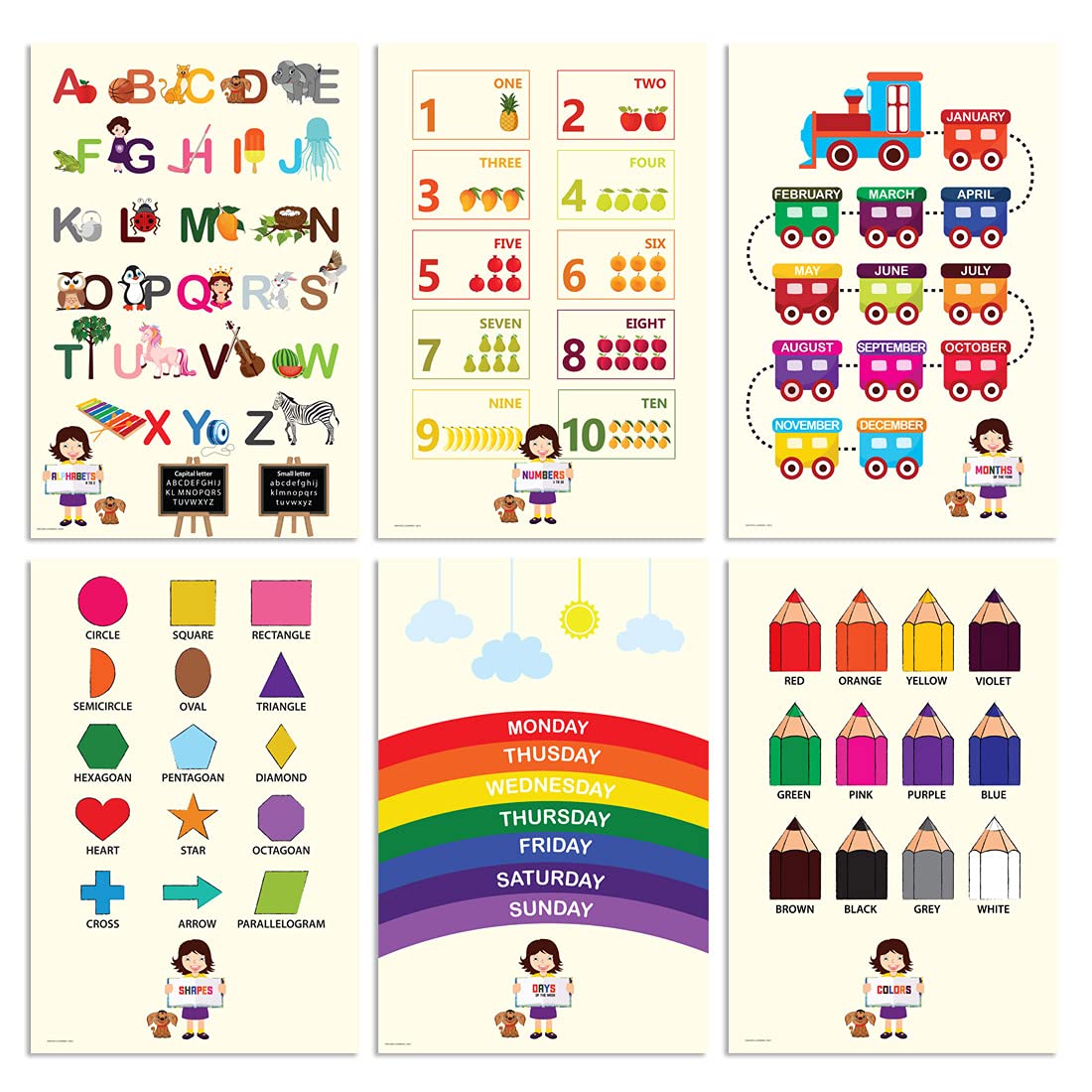 Buy Kids Educational s for learning Alphabets, Numbers, Shapes, Color ...