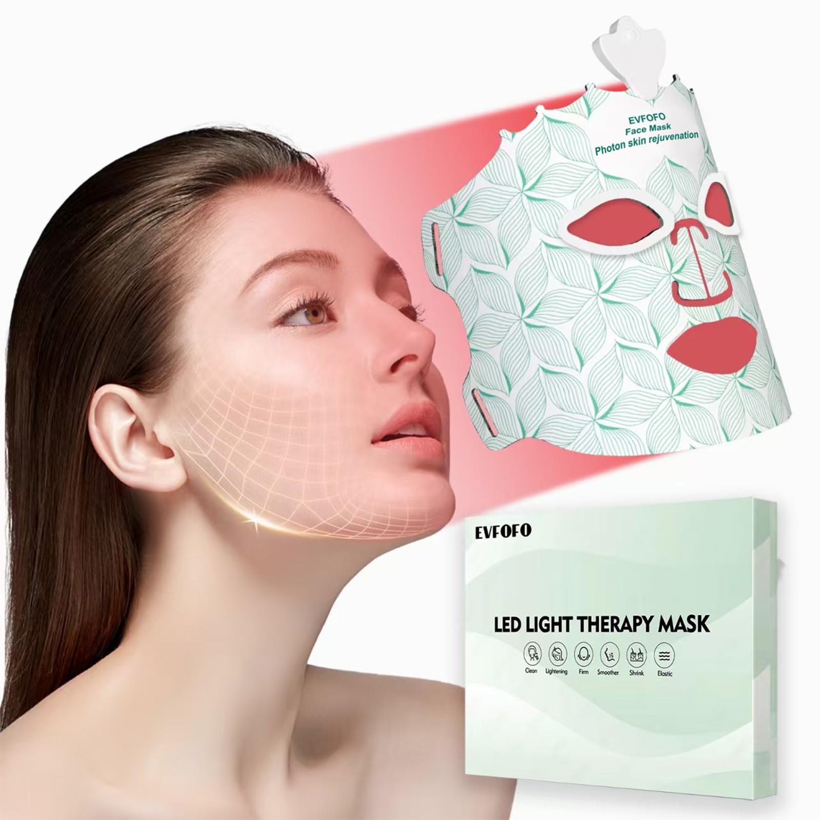 Amazon.com : Red Light Therapy Mask for Face, Led Face Mask Light ...