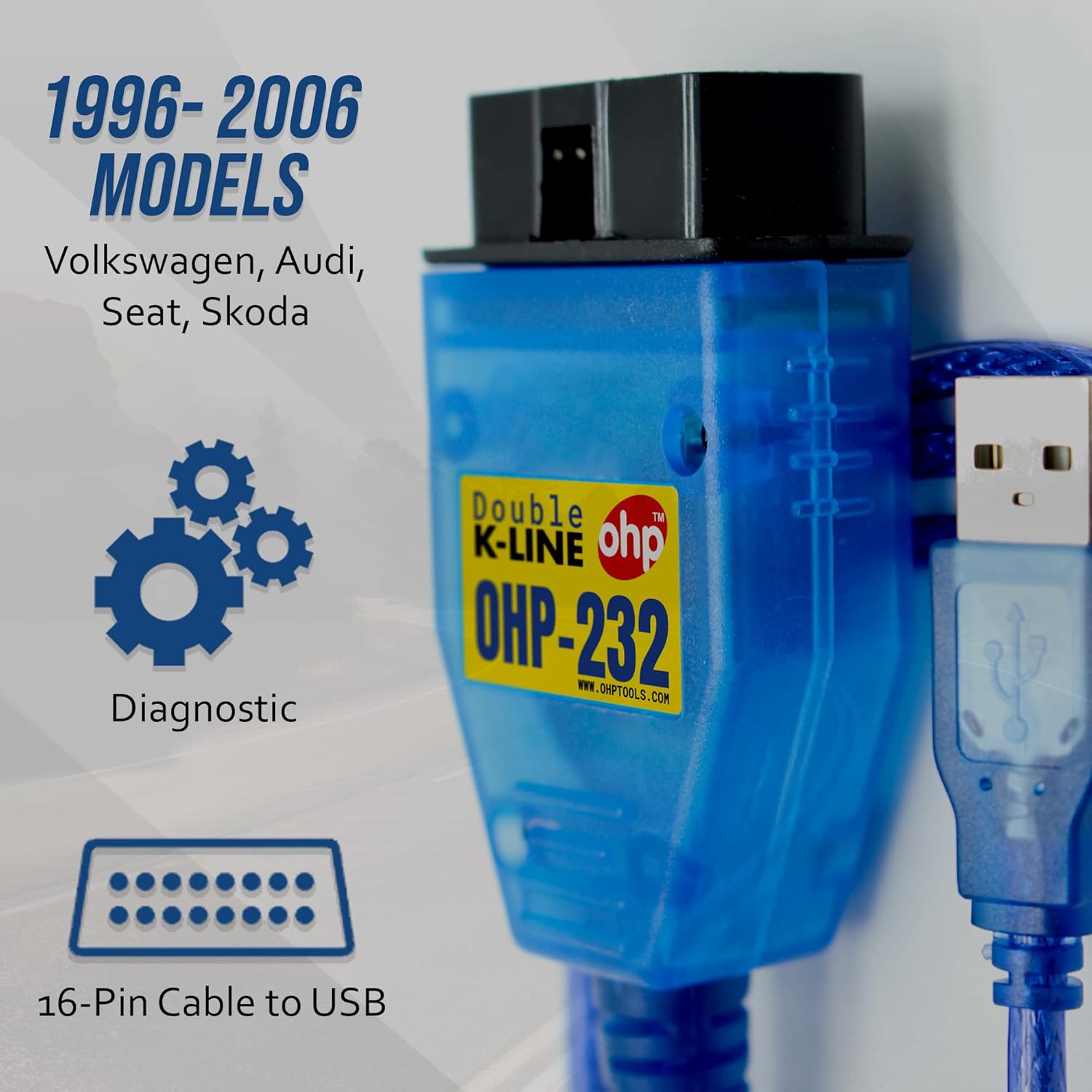 OHP 232 VAG-COM KKL VCDS-Lite Scan Tool OBD2 USB Cable For , 04/27/2024