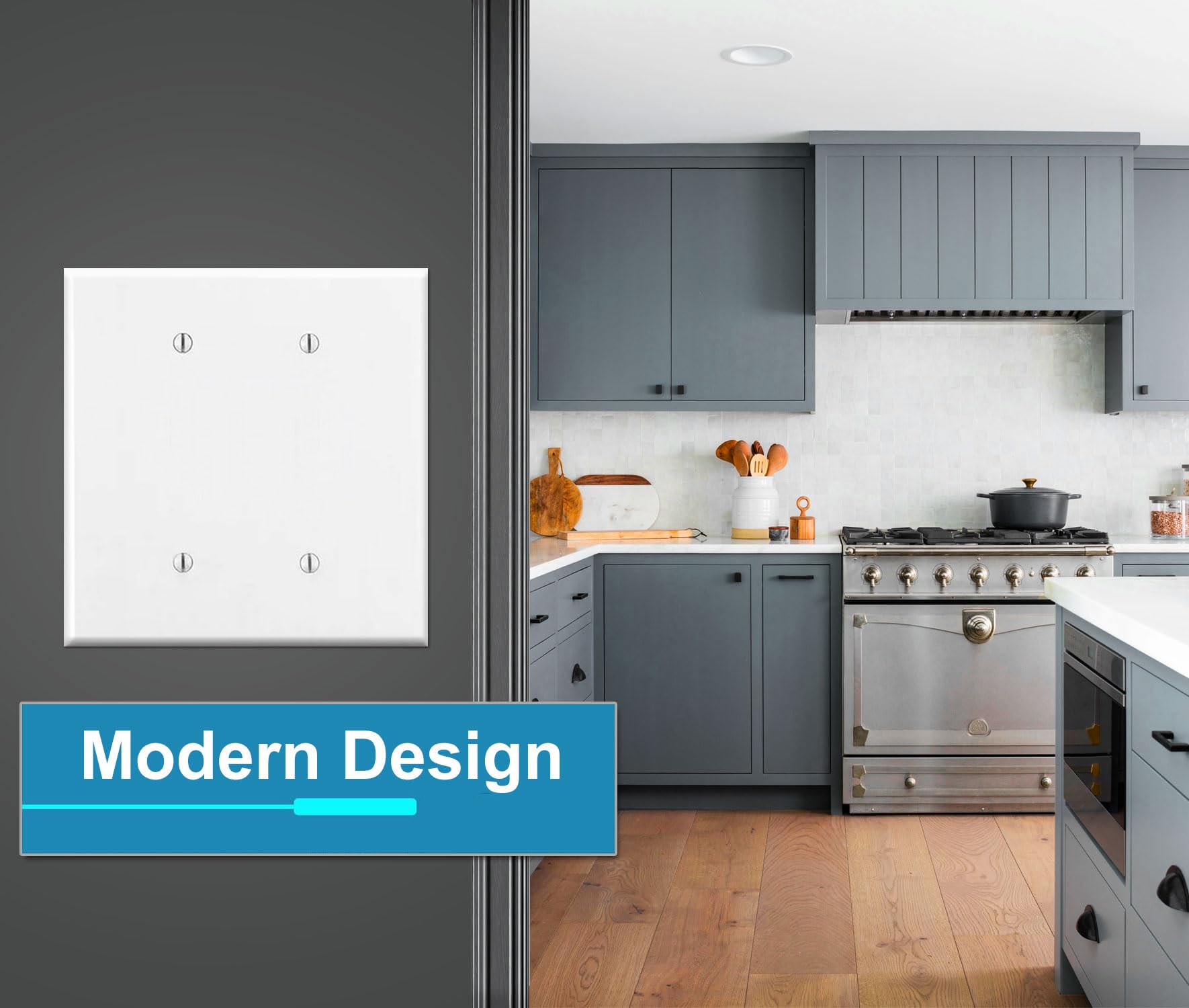 Blank Double Gang Electrical Box Surface 2 Gang White PVC Surface Box