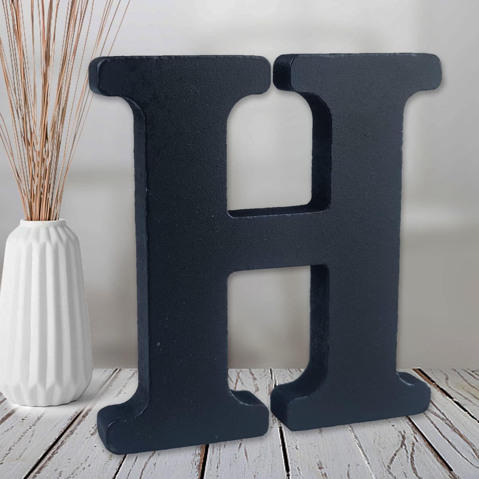 Amazon.com: AOCEAN 6 inch Black Wood Letters Unfinished Wood Letters ...