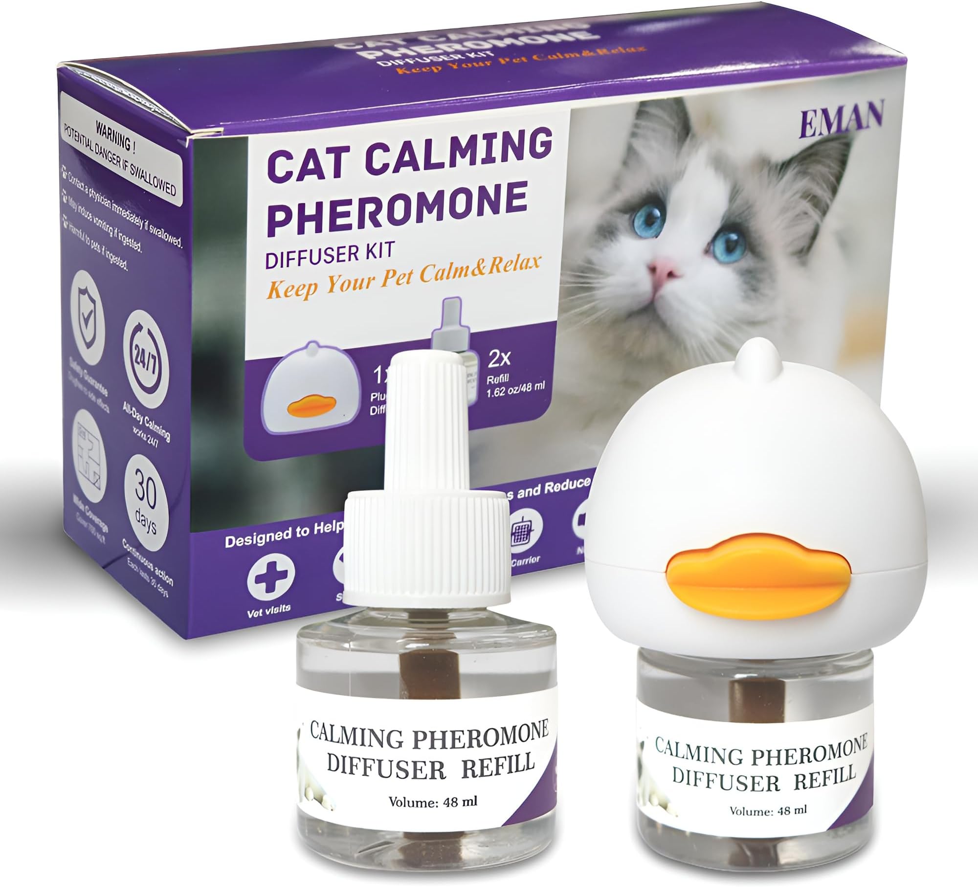 Amazon.com : Cat Calming Pheromone Diffuser – Premium Cat Calming ...