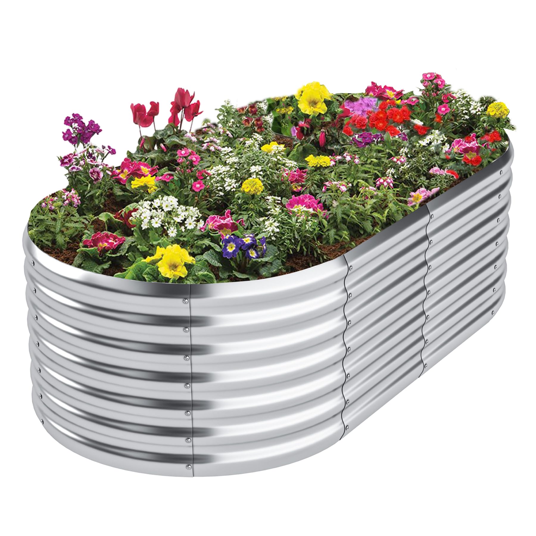 Snapklik.com : Besebay Galvanized Raised Garden Bed, Gardening ...