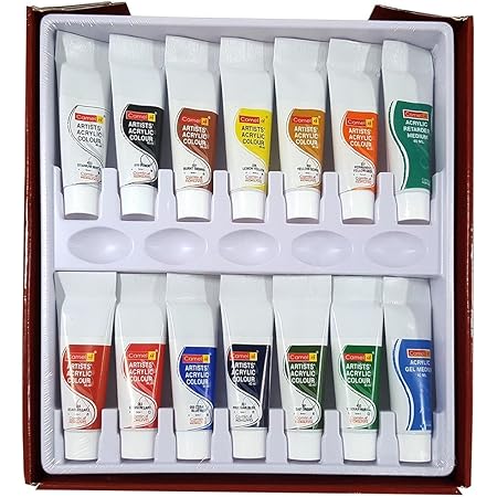 Camel Acrylic Color Box - 20ml Tubes, 12 Shades : Amazon.in: Home & Kitchen