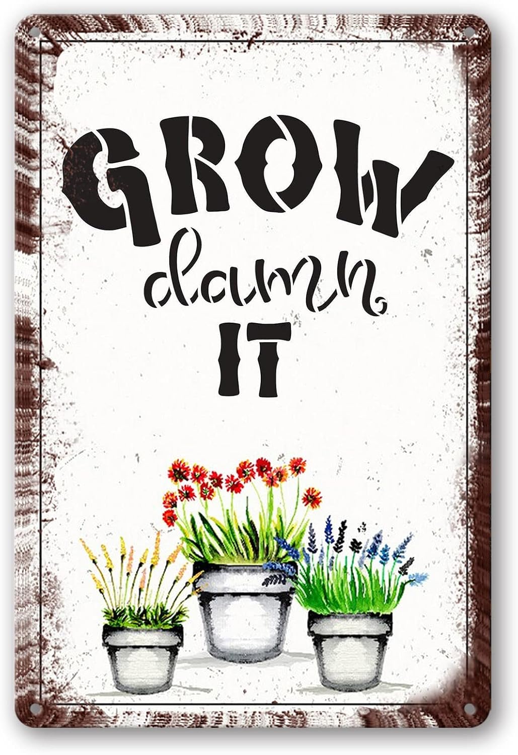 Amazon.com : Funny Garden Sign Metal Signs Outdoor Gardening Tin Signs ...