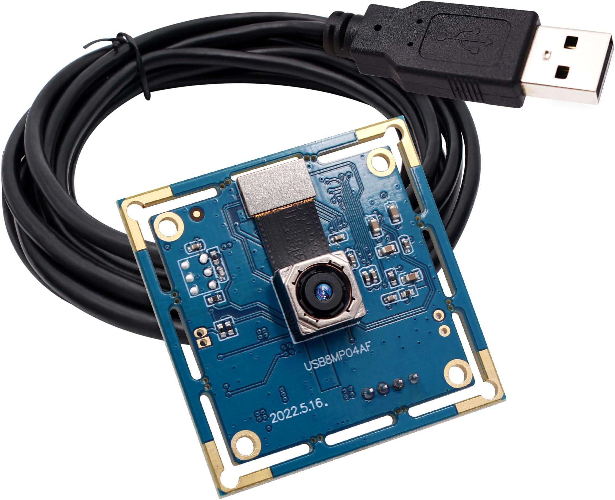 ELP 8MP USB Camera Module Auto Focus USB Camera No Distortion Webcam ...