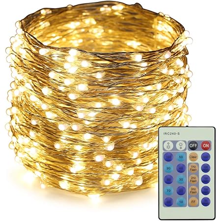ZAECANY LED String Lights with Remote Control 99ft with 300 LEDs ...