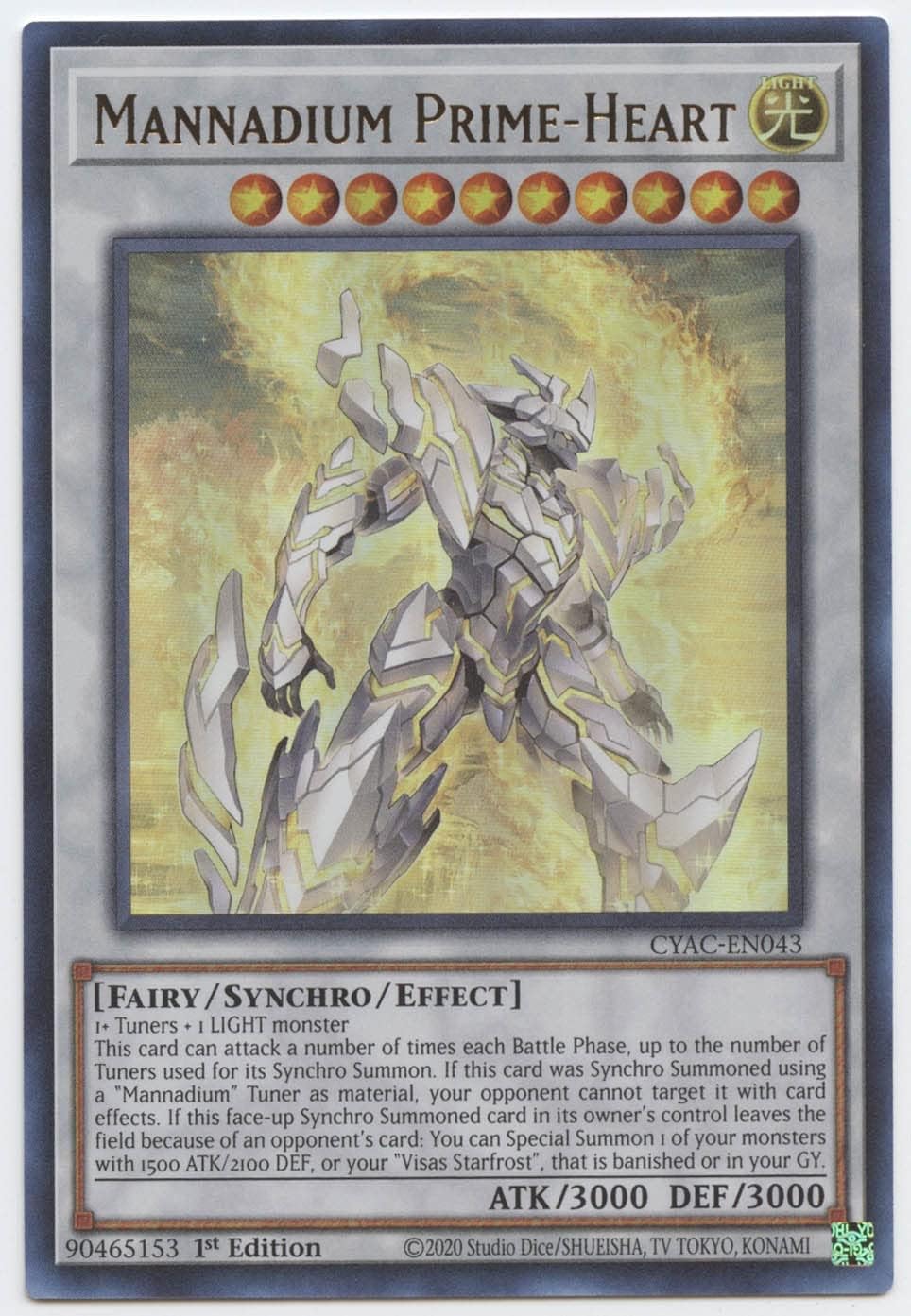 Amazon.com: Mannadium Prime-Heart - CYAC-EN043 - Ultra Rare - 1st ...