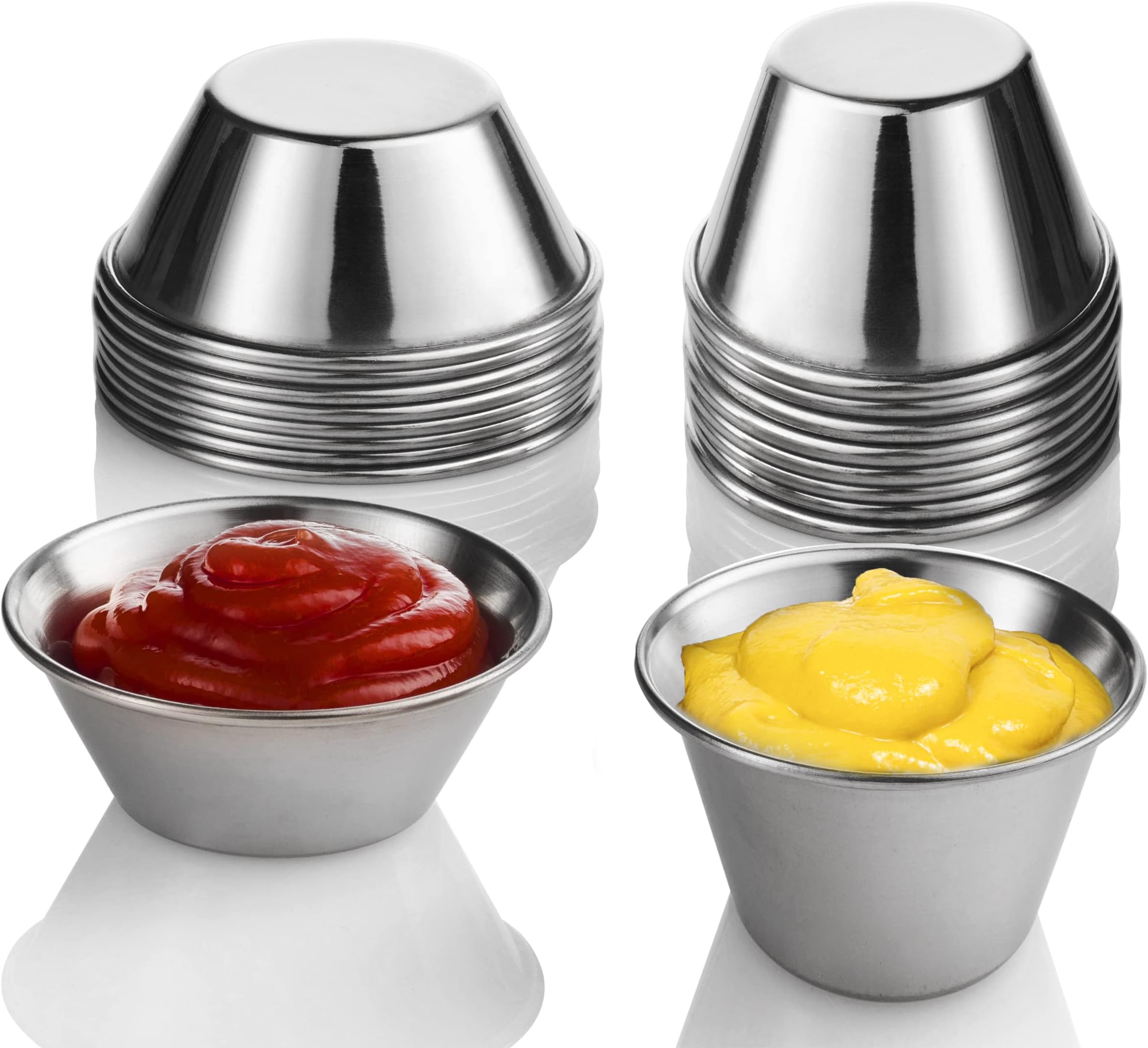 Amazon.com: Artcome 18 Pack Stainless Steel Condiment Sauce Cups Great ...