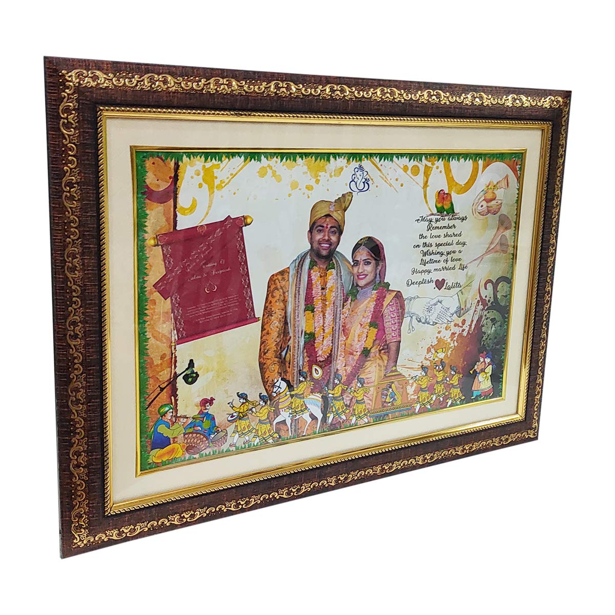 Wedding Gift Oil Painting Photo Frame Canvas Painting, Oil, 56% OFF