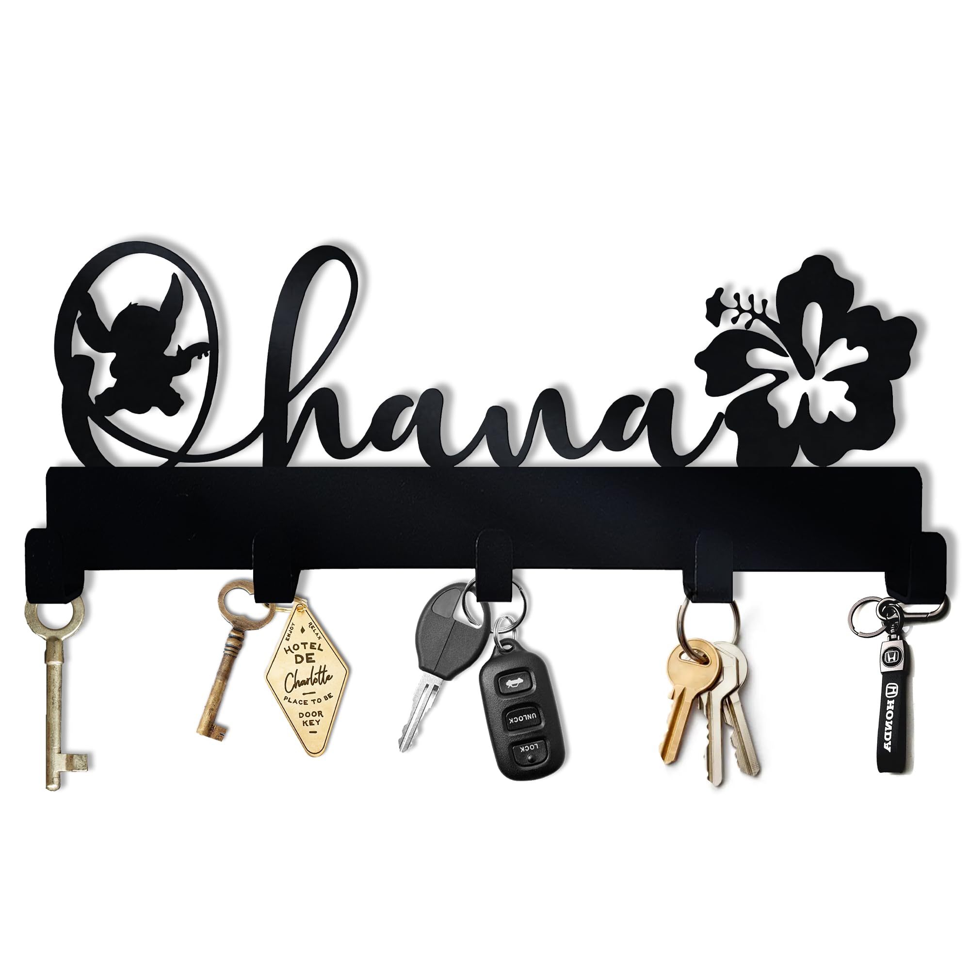 Ohana Family Key Hangers - Disney World Key Hook Rack - Disney Stitch Key Holders - Disney Home ...