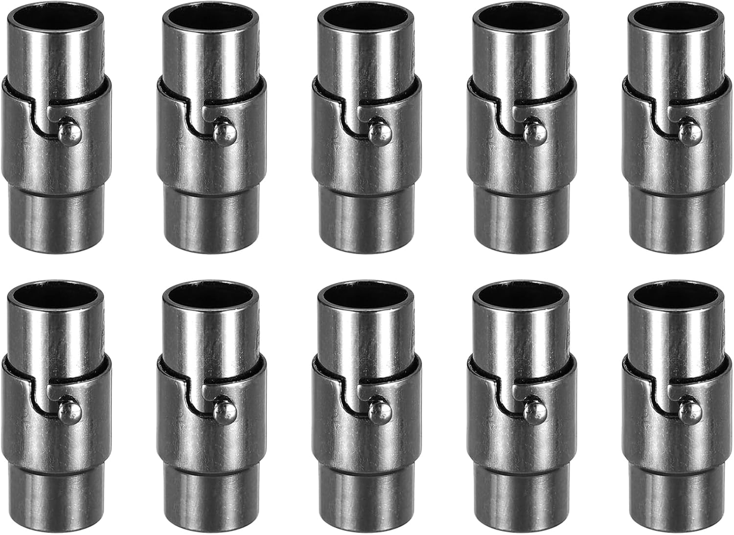 Sourcing Map Leather Cord End Clasp, 10pcs 6mm Hole Leather Clasps ...