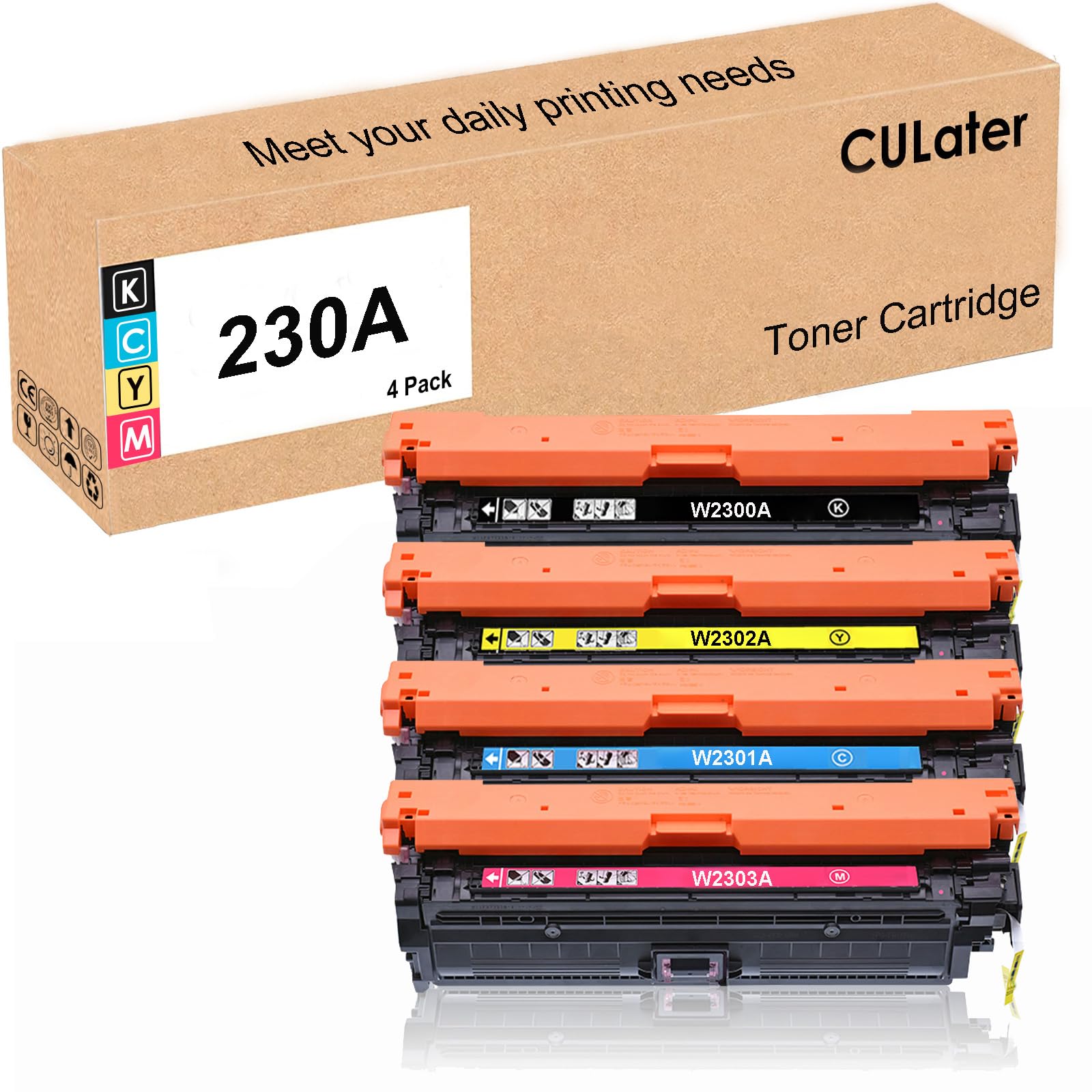 Amazon.com: 230A Remanufactured W2300A W2301A W2303A W2302A Toner ...