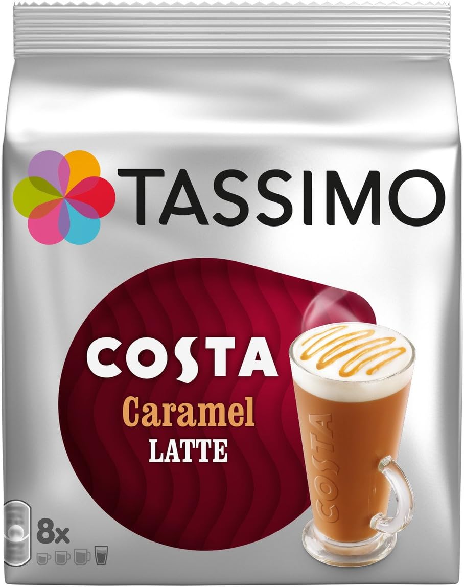 Amazon.com: Tassimo Costa Caramel Latte X Pack Of 3 (24 Servings ...