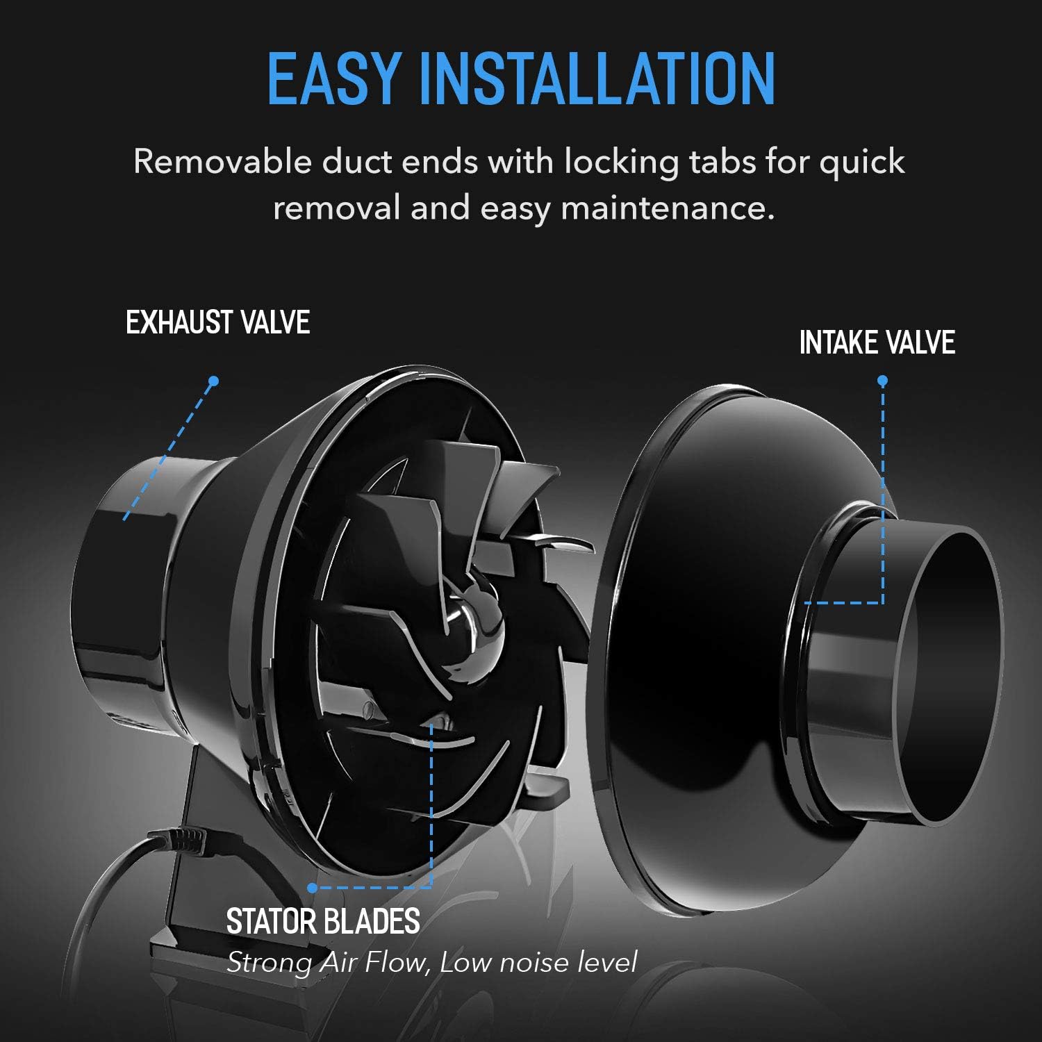 Snapklik.com : iPower 4 Inch 195 CFM Inline Duct Ventilation Fan Air ...