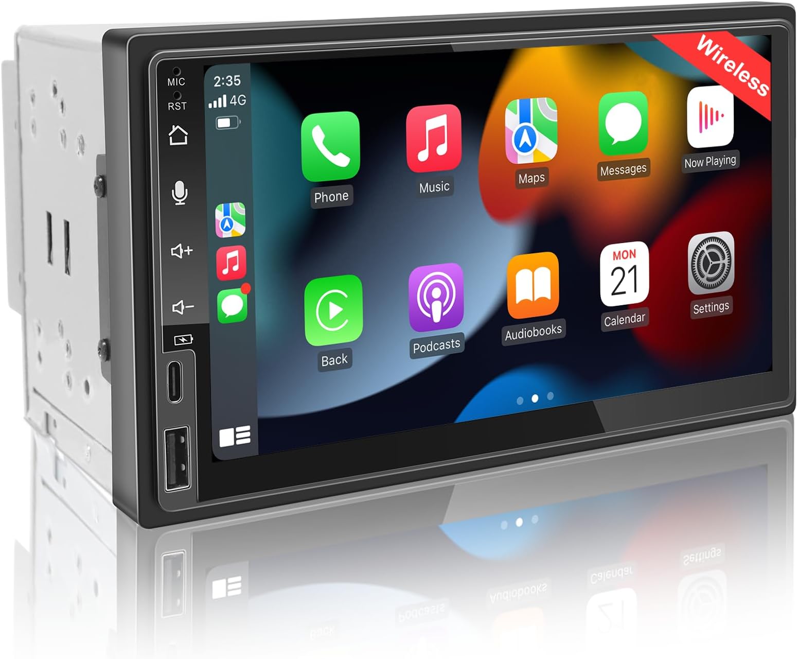 LEROAADZ 2G+32G Doppel Din Android Autoradio mit Wireless CarPlay, 7 ...
