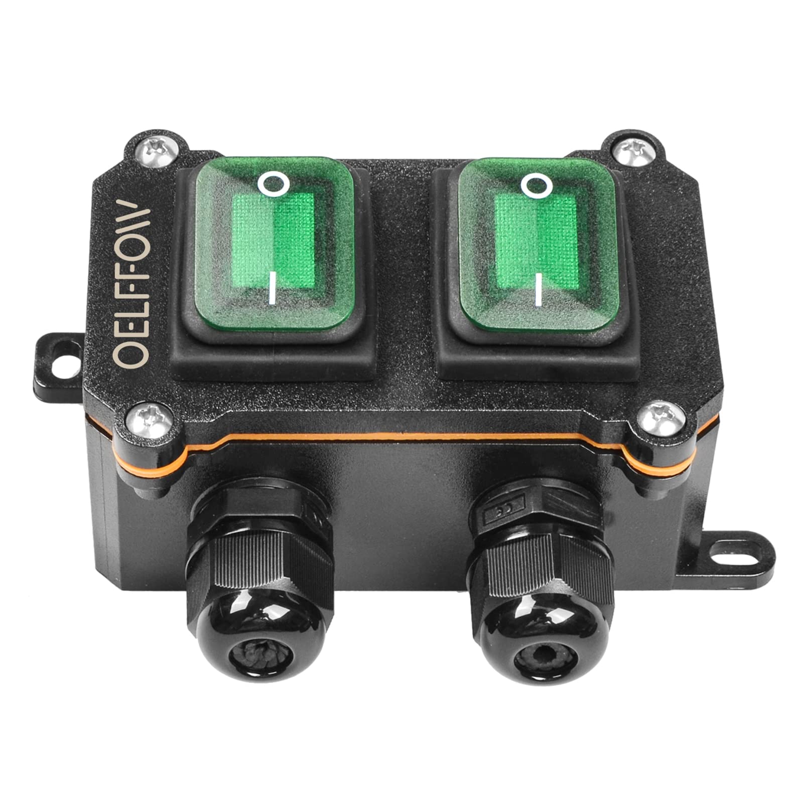 Snapklik.com : OELFFOW Waterproof On Off Toggle Switch Double Switch/Outlet