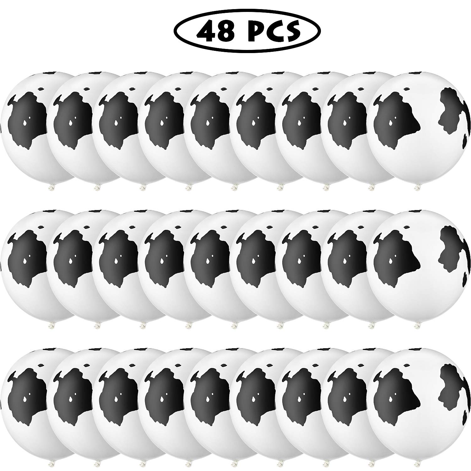 Snapklik.com : 48 Cow Balloons Latex Funny Cowprint Balloons For Cow ...
