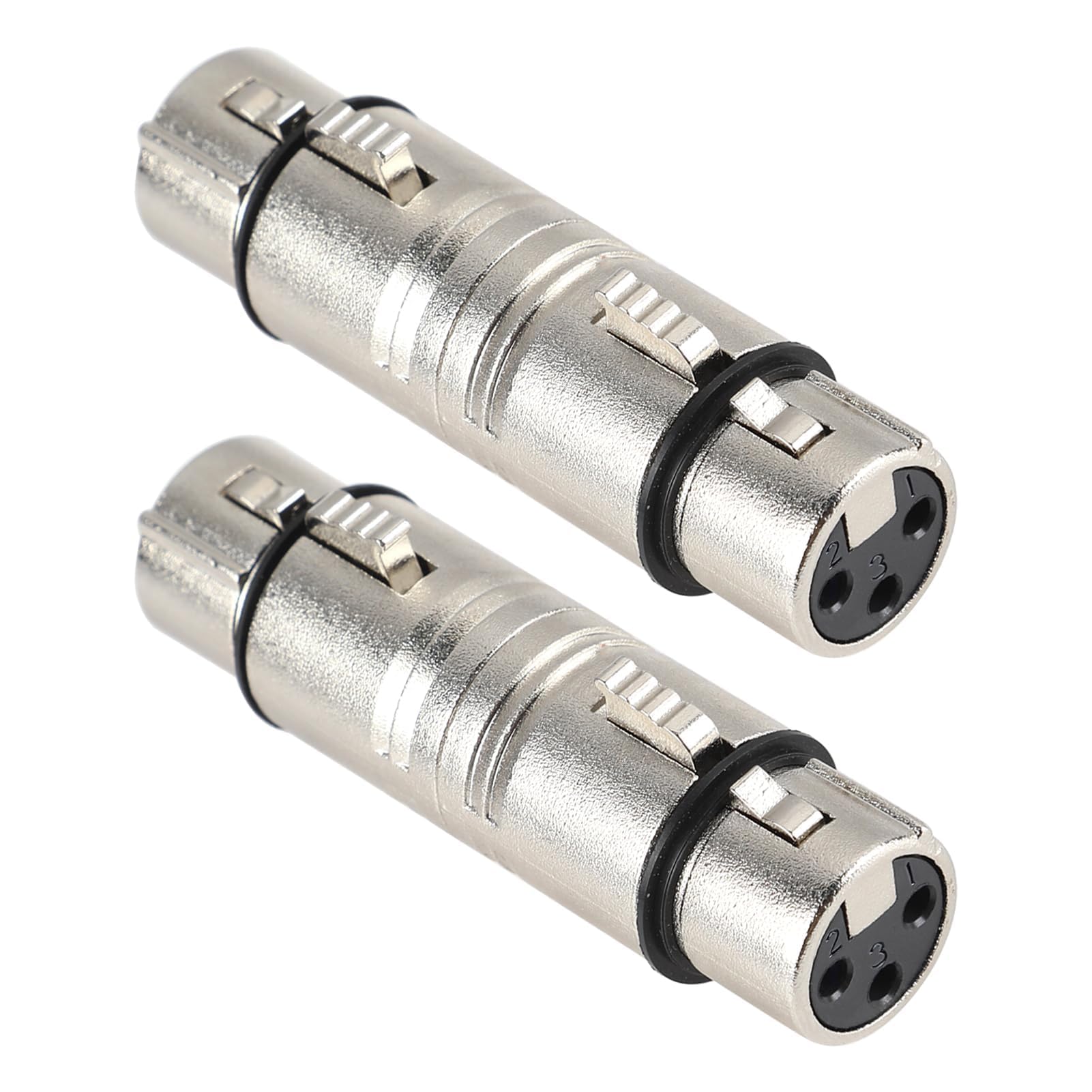 2 Pack XLR Coupler XLR 3 Pin Female to Female Adapter Gender Changer ...
