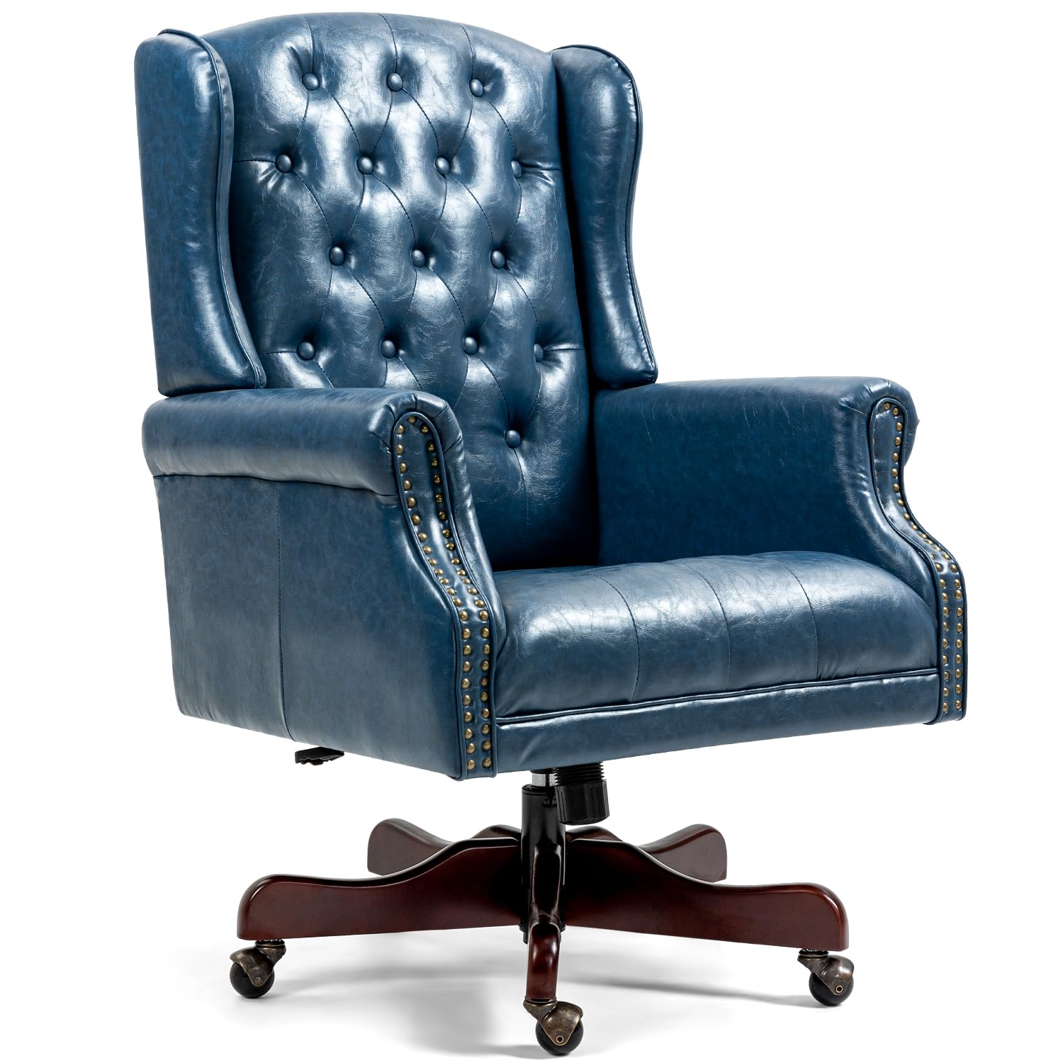 Amazon.com: ECOTOUGE Tufted Office Chair, Faux Leather Executive Desk ...