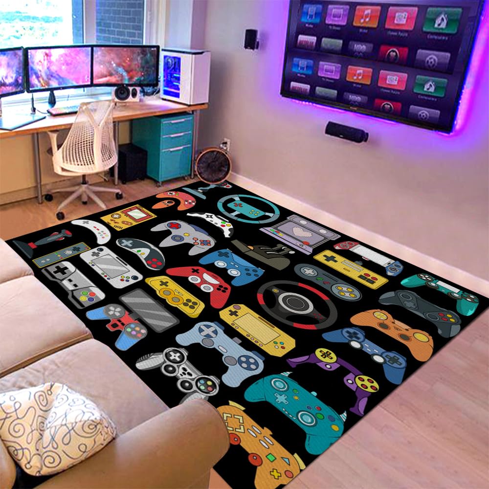 Amazon.com: Sunnycitron Gaming Area Rugs Gamer Player Rug for Boys Room ...