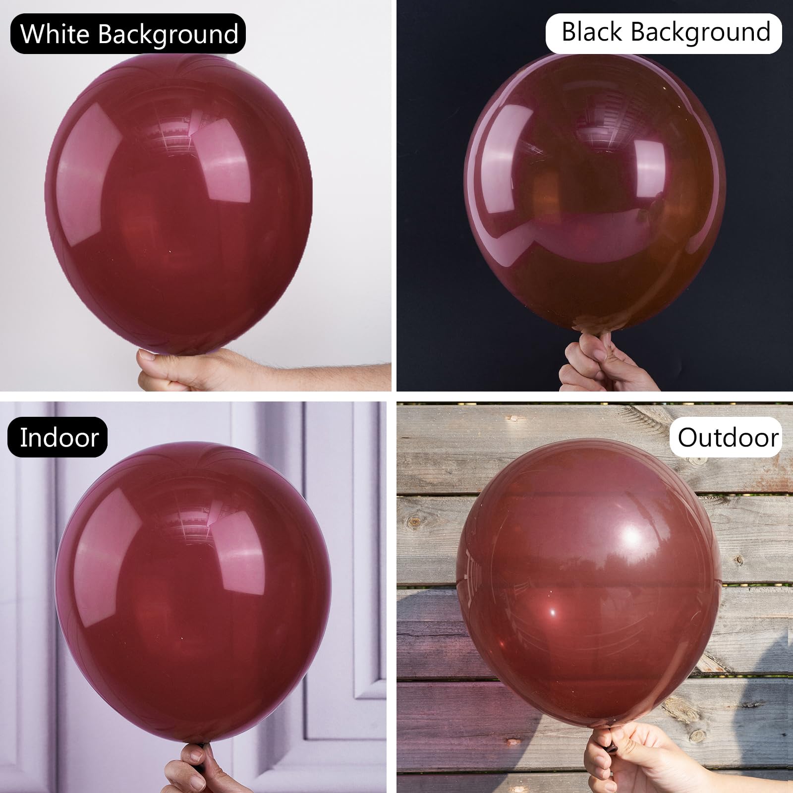 Snapklik.com : Retro Red Balloons, 50 Pcs 12 Inch Burgundy Balloons ...