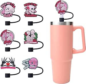 Amazon.com: HZSFCROC Skull Straw Topper for Stanley Cup Silicone ...