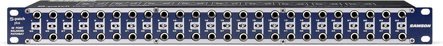 Samson SA-SPATCHPLUS S-Patch Plus 48-Point Patch Bay with Front Panel ...