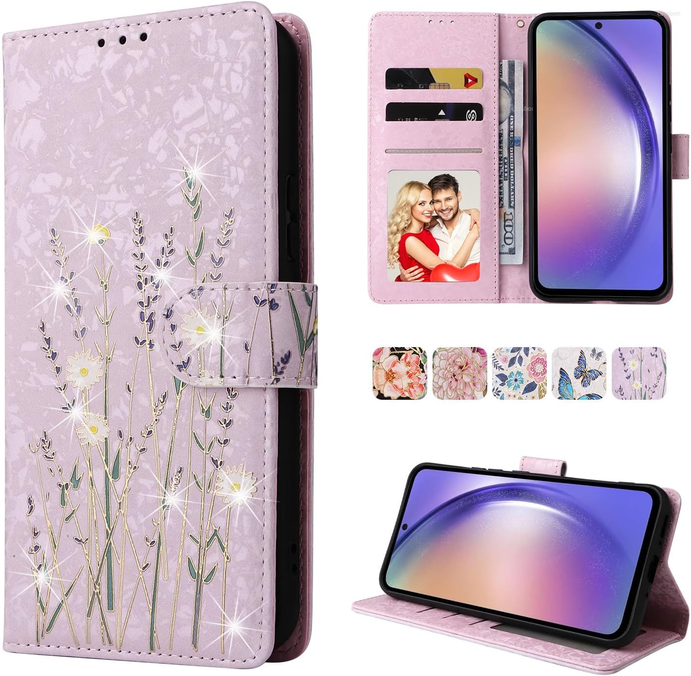 Amazon.com: UEEBAI Wallet Case for Samsung Galaxy A15 4G/5G, PU Leather ...