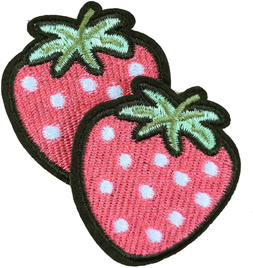 Amazon.com: Graphic Dust Red Strawberry Embroidered Iron on Patch ...