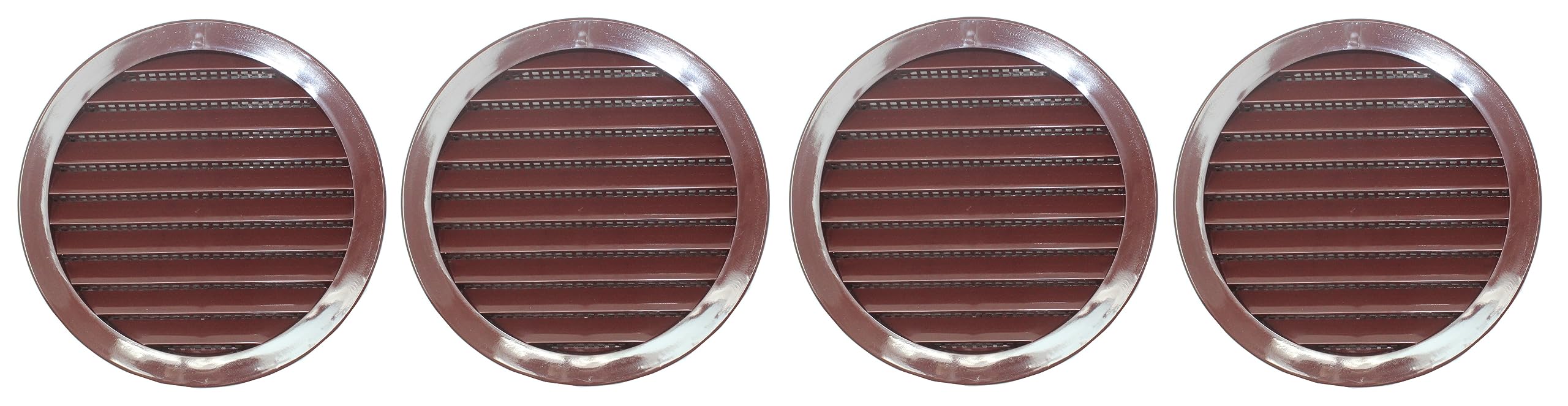 4" Round Plastic Louver Soffit Air Vent Reptile Screen Grille Cover (4 ...