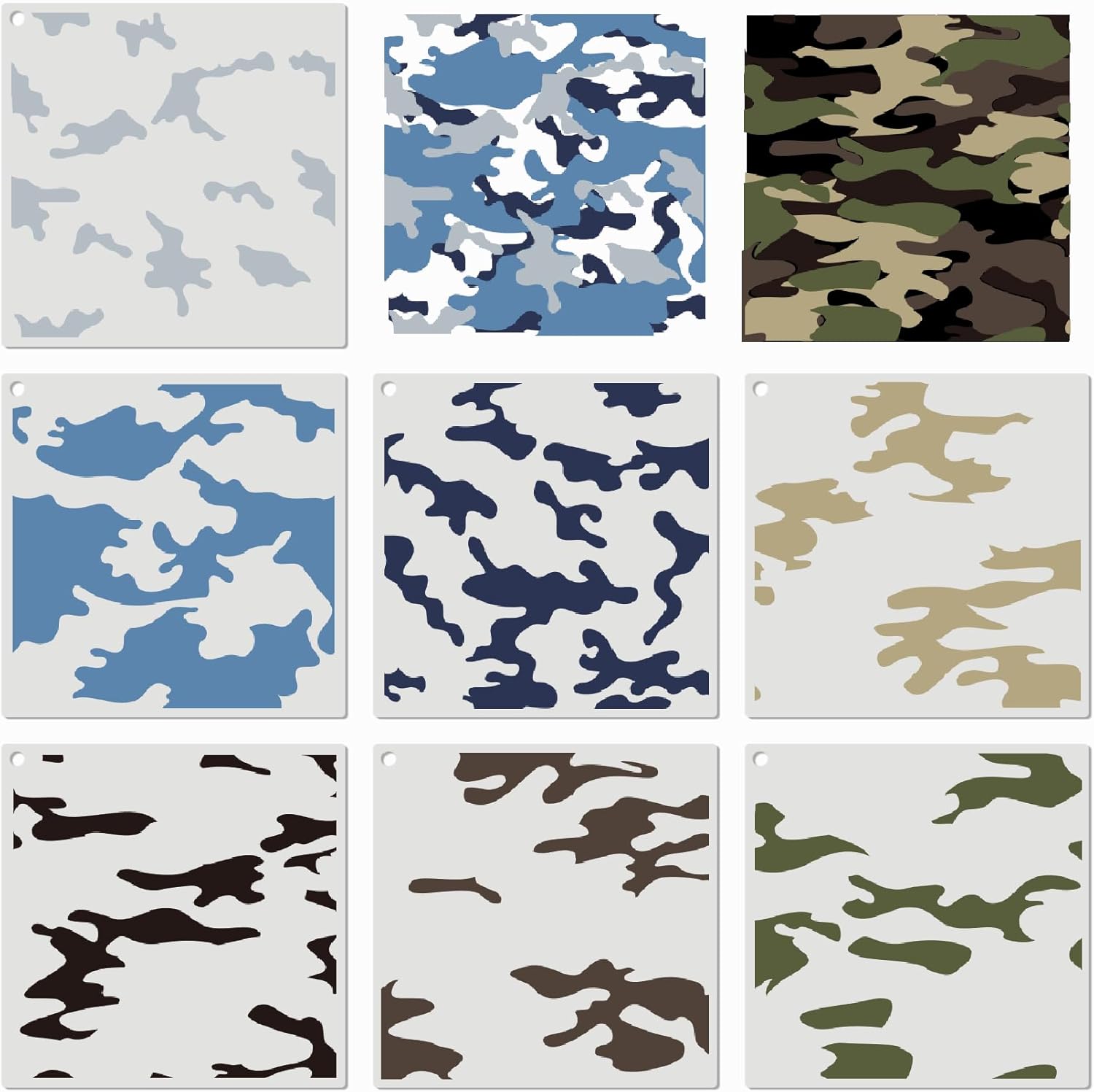 Amazon.com : yhslmh Camo Print Stencils for Spray Paint Camouflage ...