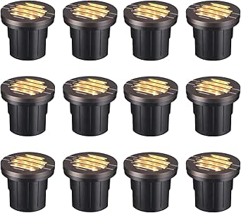 Gardencoin 6W Low Voltage Well Lights Large Size, Grated Top Anti-Glare ...