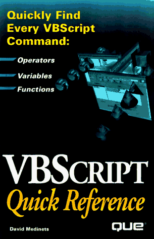 Vbscript Quick Reference: Medinets, David: 9780789711311: Amazon.com: Books