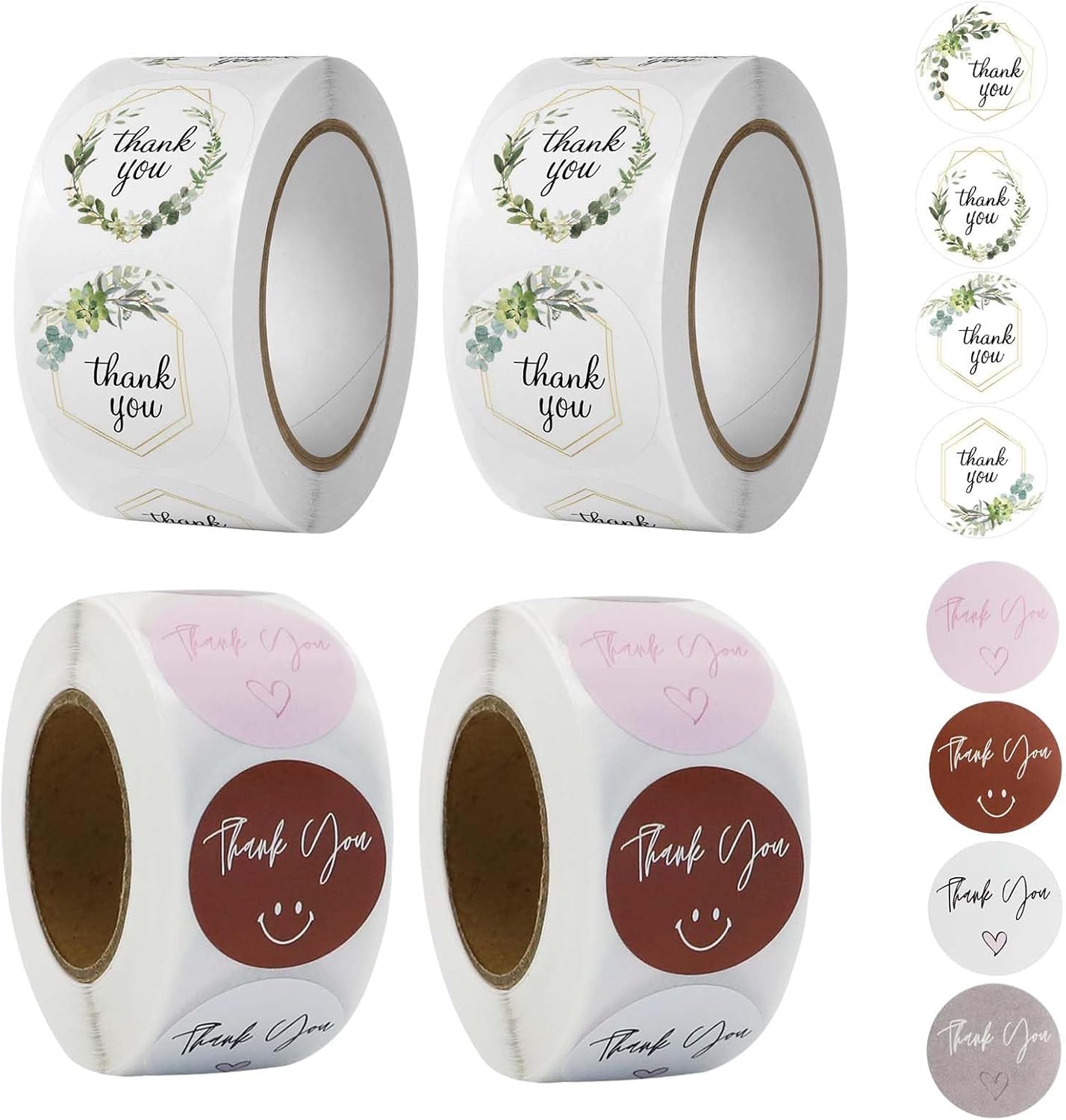 2000PCS Thank You Stickers - Personalised Cute Flower Stickers, Self ...