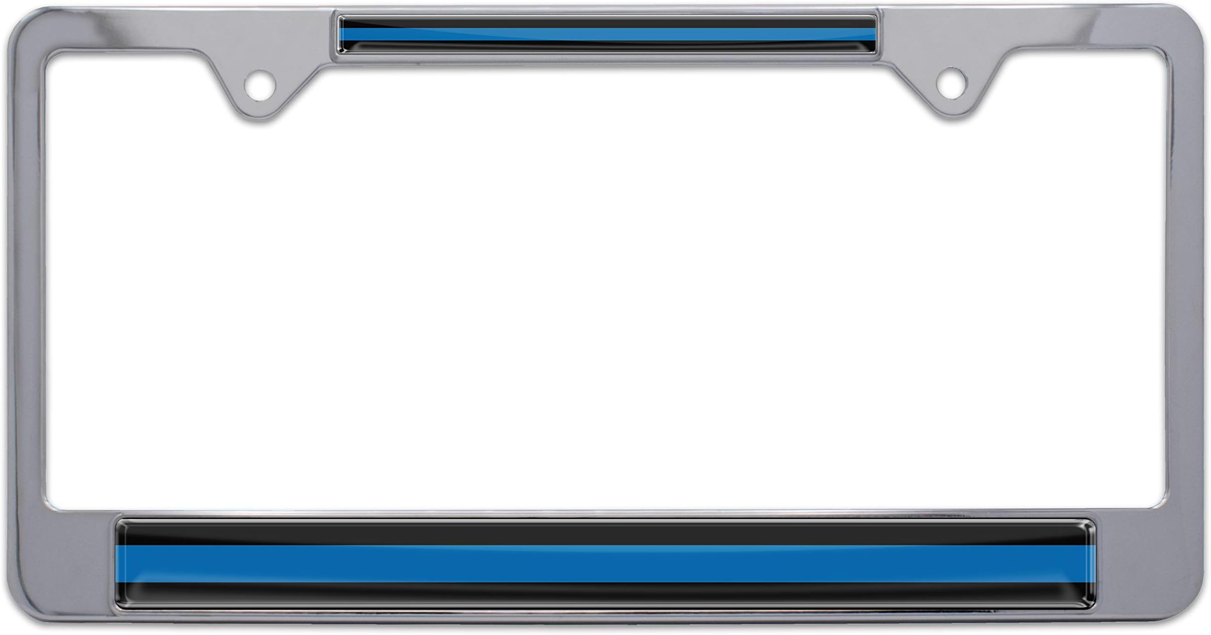 Amazon.com: Thin Blue Line License Plate Frame - Metal Car Tag Sign for ...