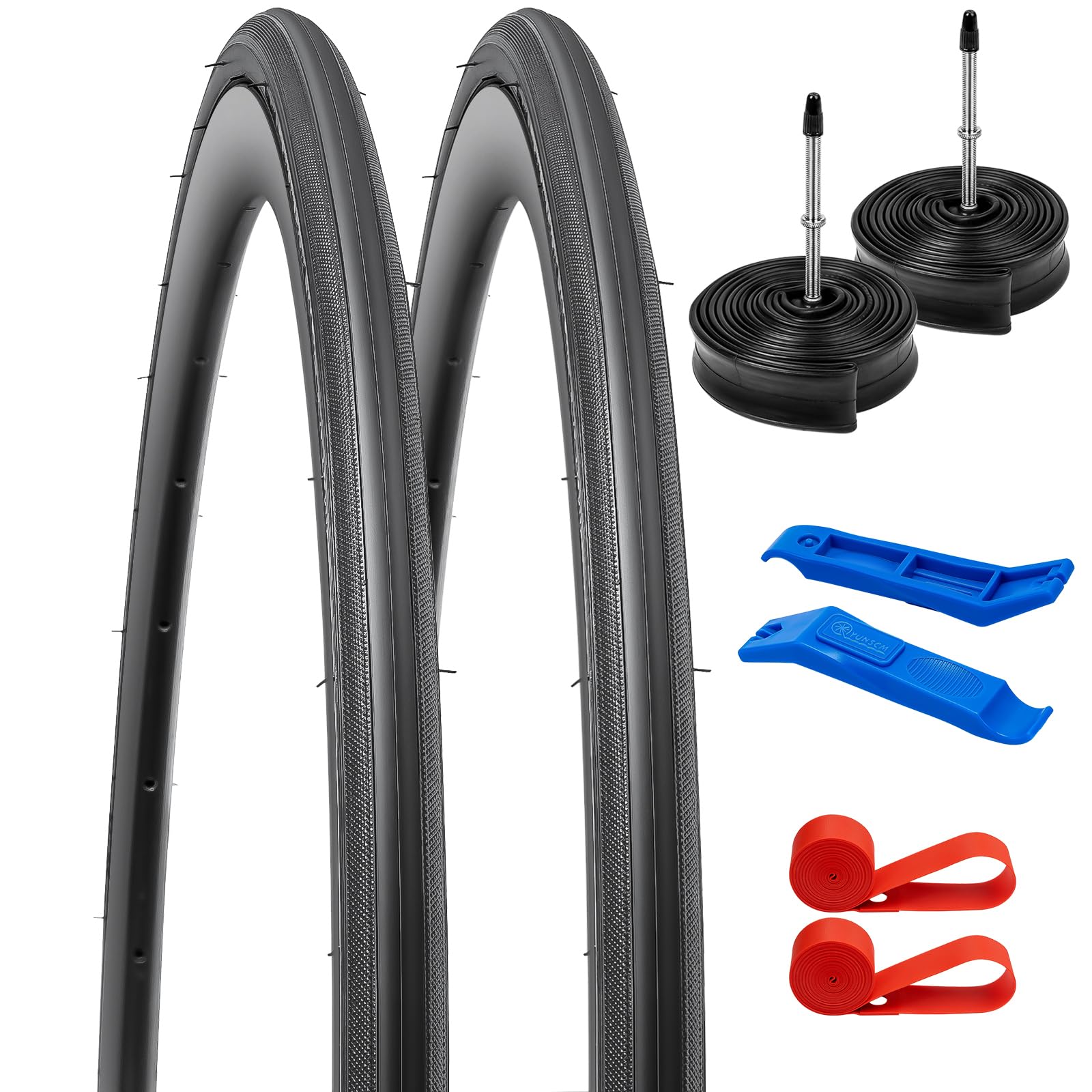 Amazon.com : YUNSCM 2-PCS 700C Bike Tires 700x23C/23-622 and 700C Heavy ...