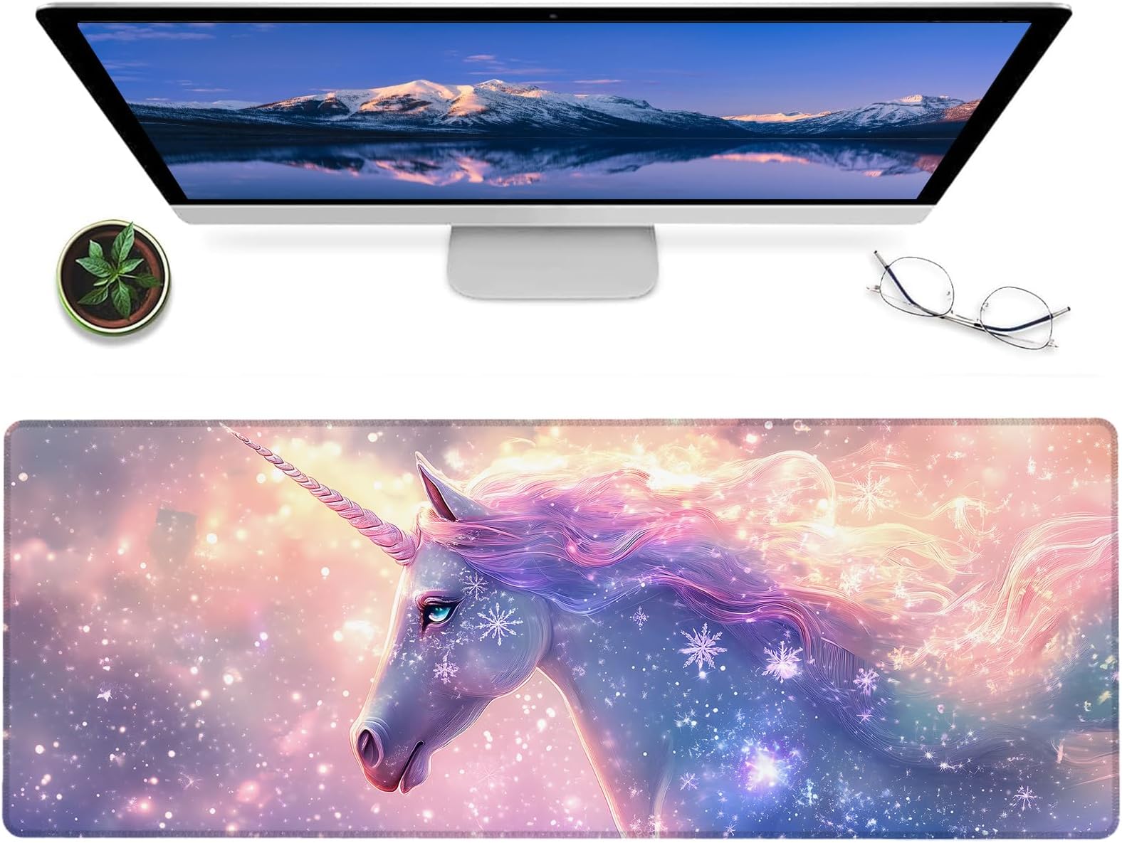 Amazon.com: ainori Magical Unicorn Gaming Mouse Pad – 12x31.5in Large ...