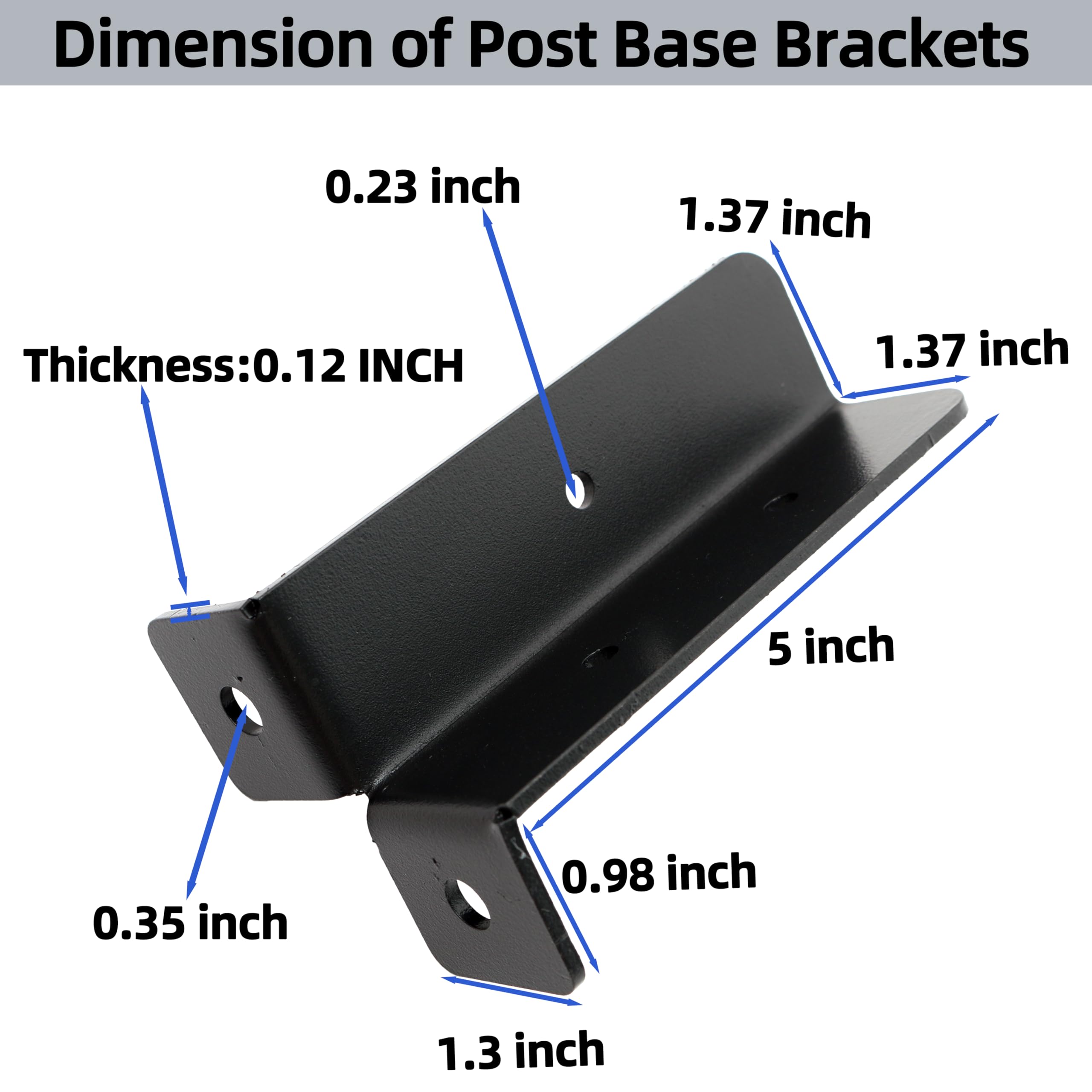 Snapklik.com : 8pcs Adjustable Deck Post Base Brackets Fit 15x15,2x2 ...
