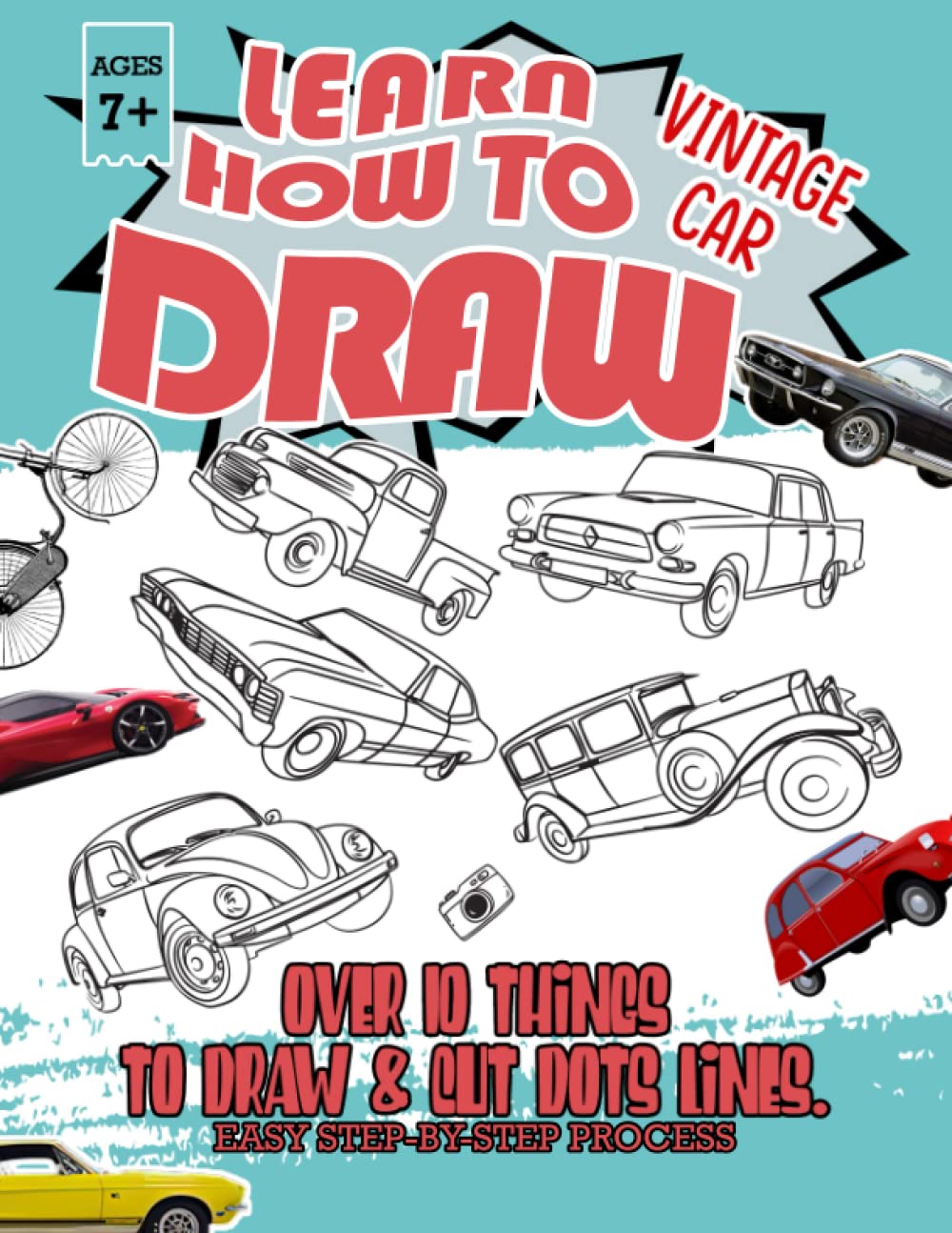 Learn How To Draw Vintage Car: Cool Activity Book Features Plenty Of ...