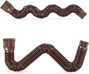 Amazon.com : Tronssien 2pack Rain Gutter Downspout Extensions Flexible ...